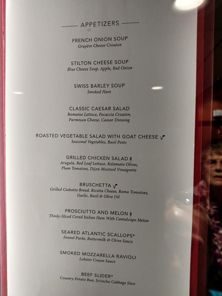 Ncl Pride Of America Menus Prof Cruise