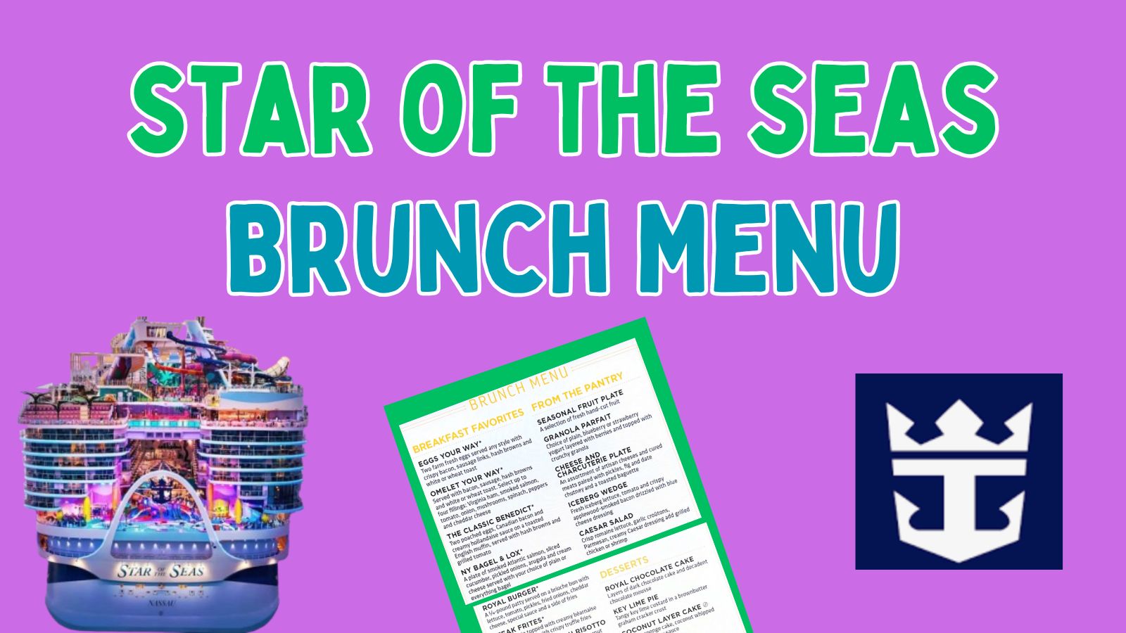 Star of the Seas Brunch Menu · Prof. Cruise, Ship Tour, Cruise Vacation ...