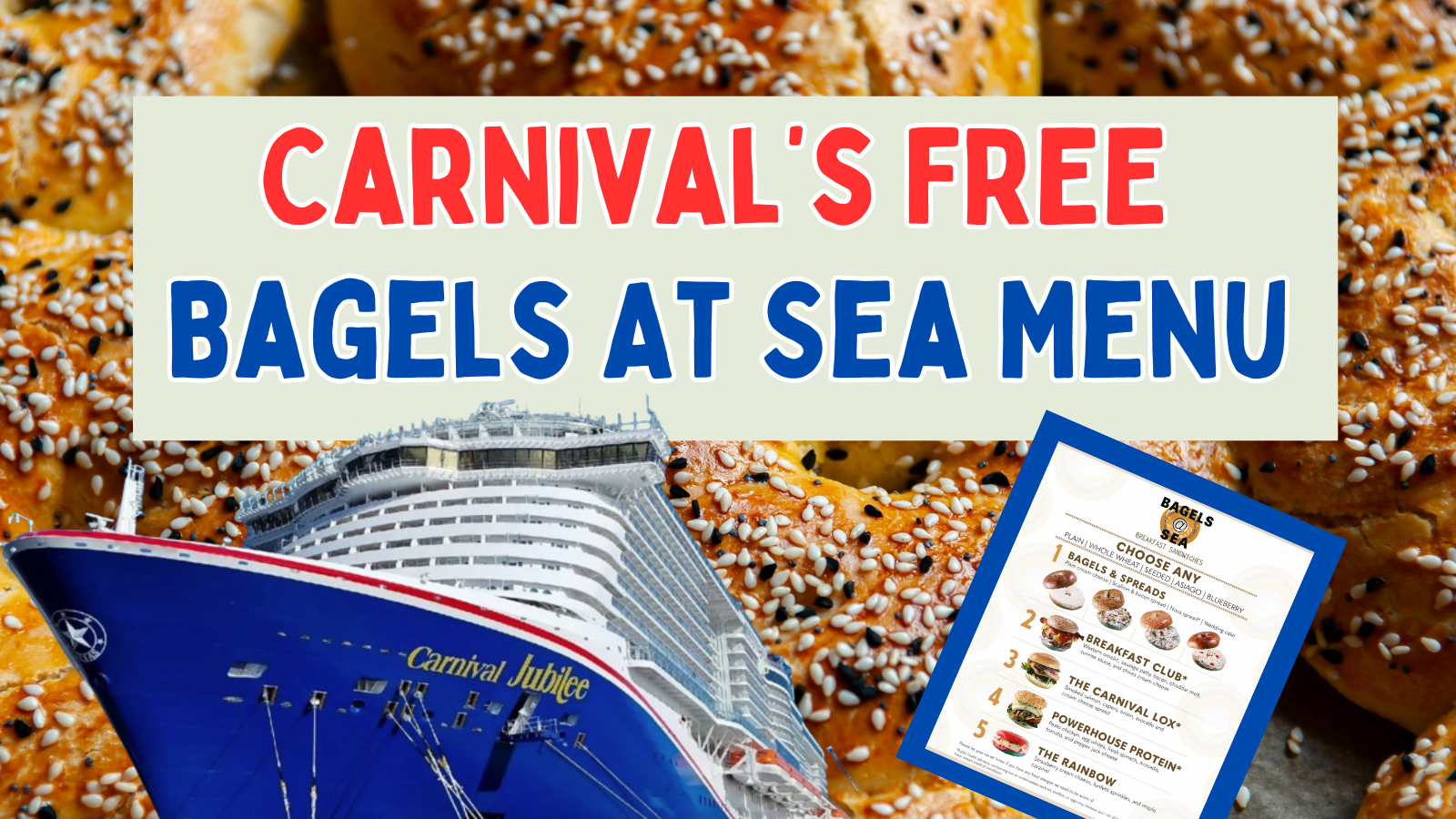 Carnival's Bagels at Sea Menu · Prof. Cruise, Ship Tour, Cruise ...