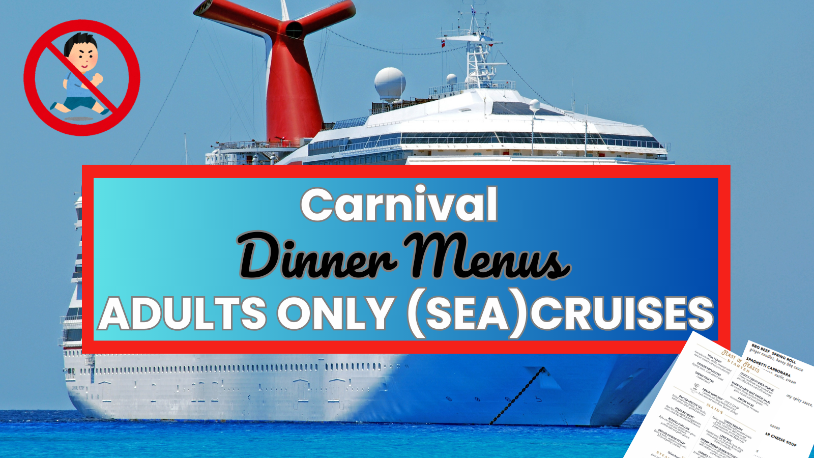 Carnival Dinner Menus for SEA (Adults Only) Cruises · Prof. Cruise ...