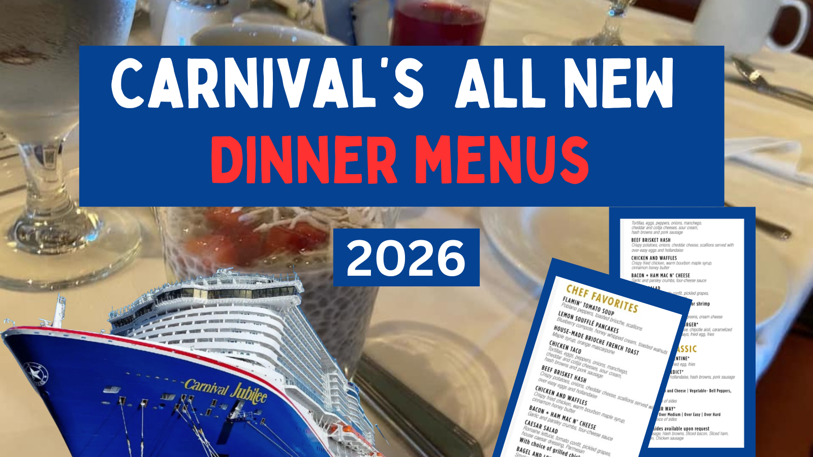 Carnival's New Dinner Menus 2026 · Prof. Cruise, Ship Tour, Cruise ...