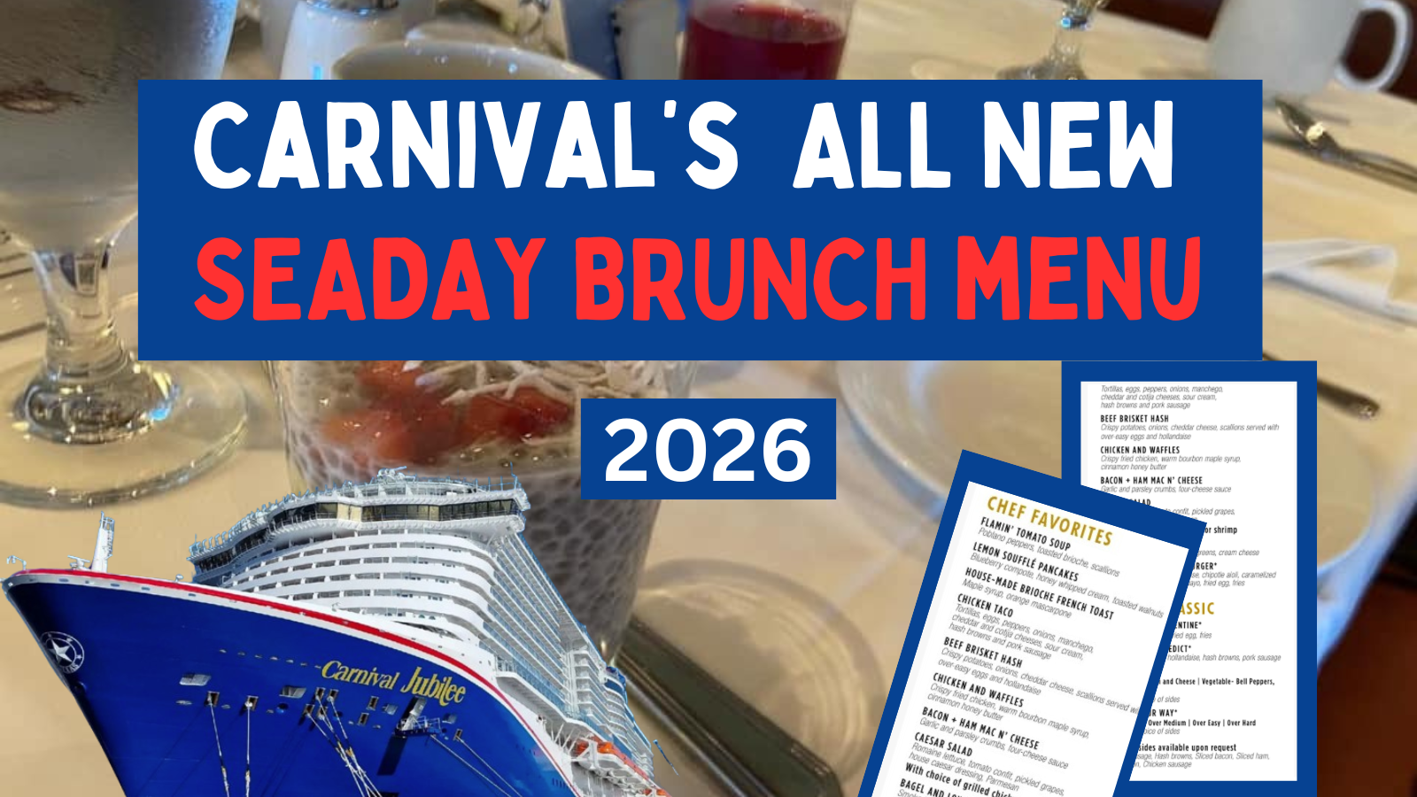 Carnival's NEW Seaday Brunch Menu 2026 · Prof. Cruise, Ship Tour ...