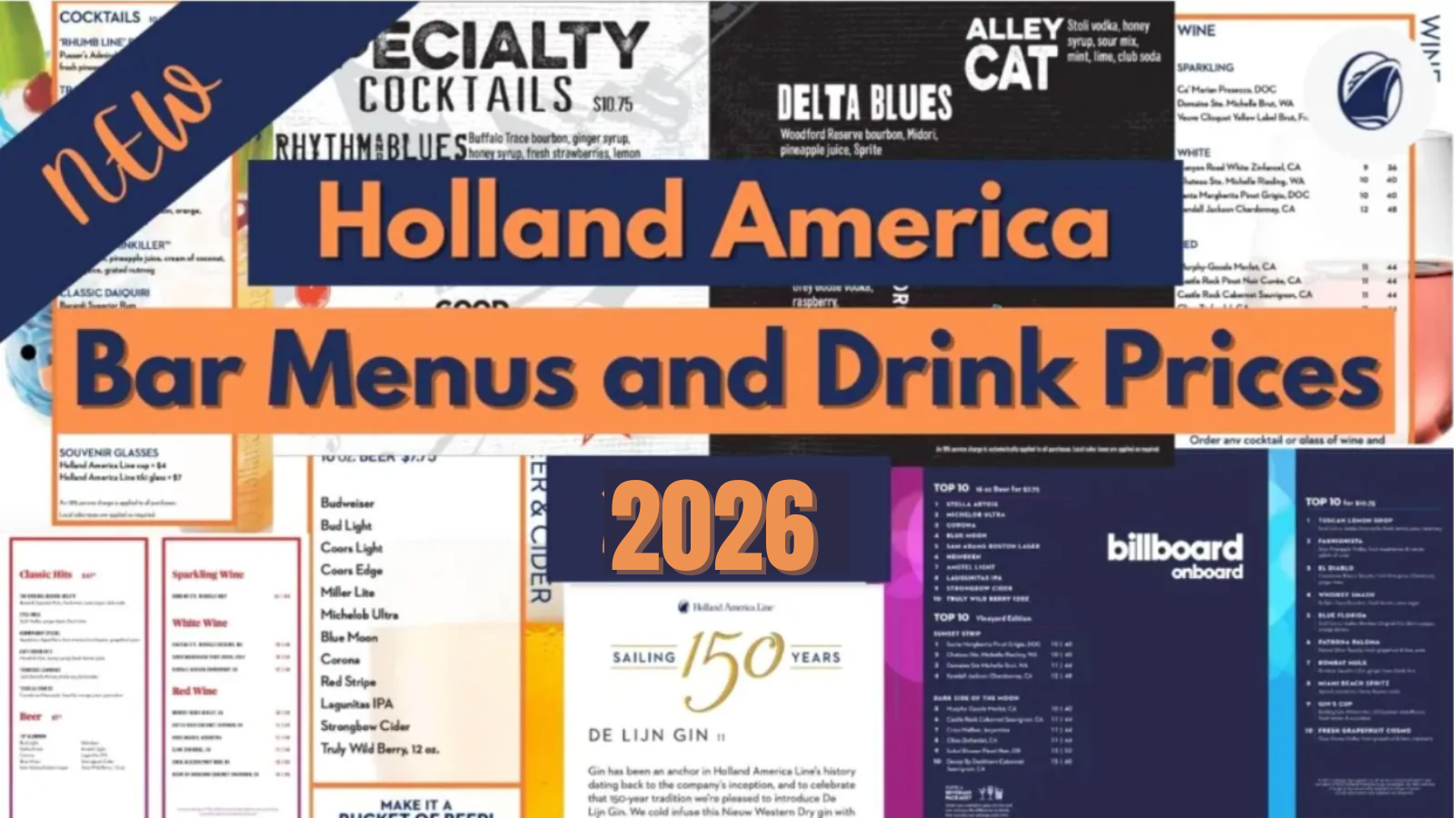 Holland America Bar Menus with Drink Prices 2026 · Prof. Cruise, Ship ...